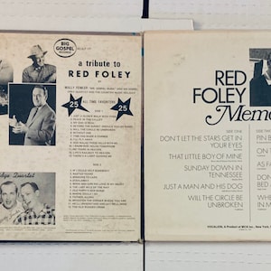 Vinyl Record Albums of Red Foley Music "memories" 1971 and "a Tribute ...