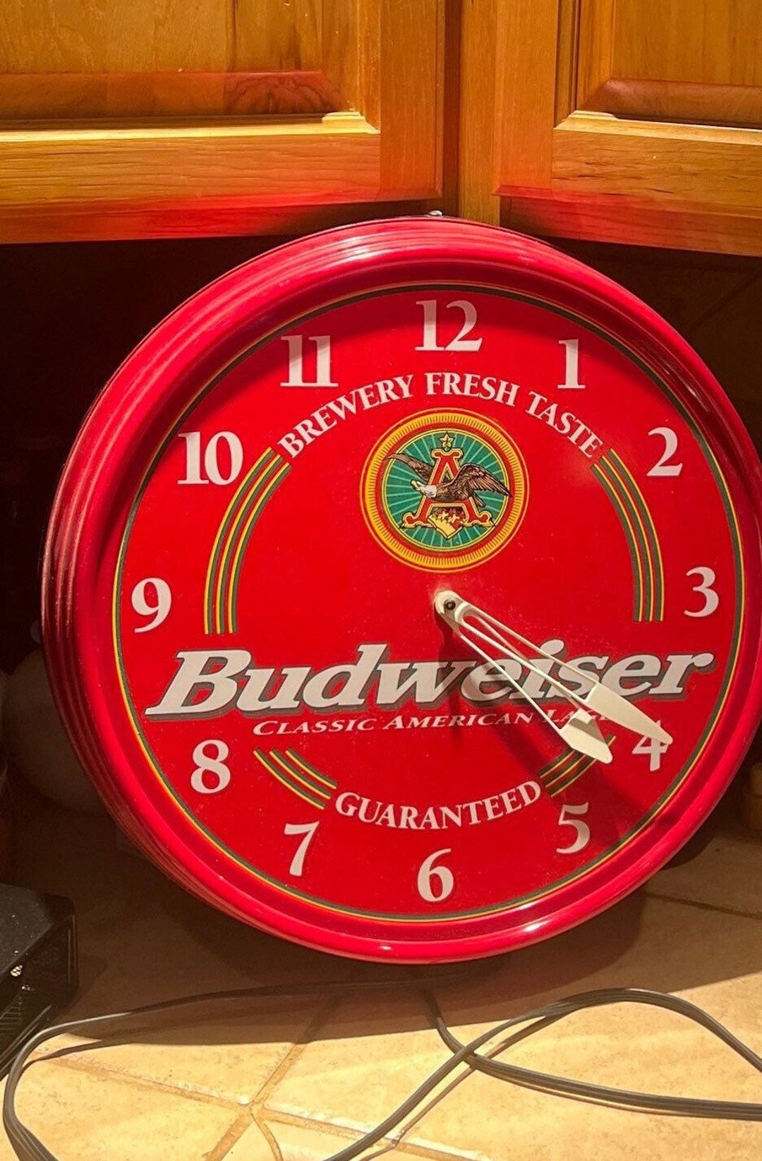 Budweiser Classic Bar Clock Vintage 1998 Larger Size 19 X 4 - Etsy