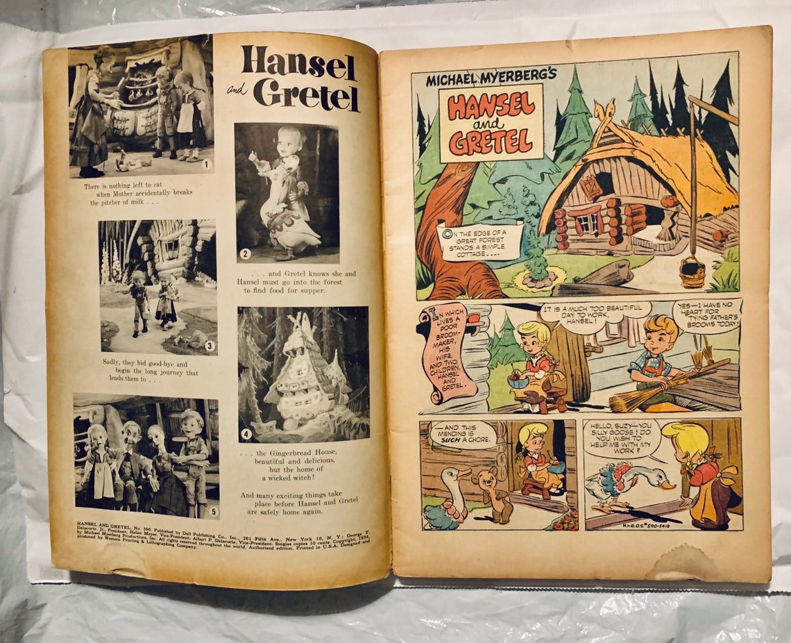 Hansel and Gretel Comic Book 1954 Four Color Comics #590 Michael ...