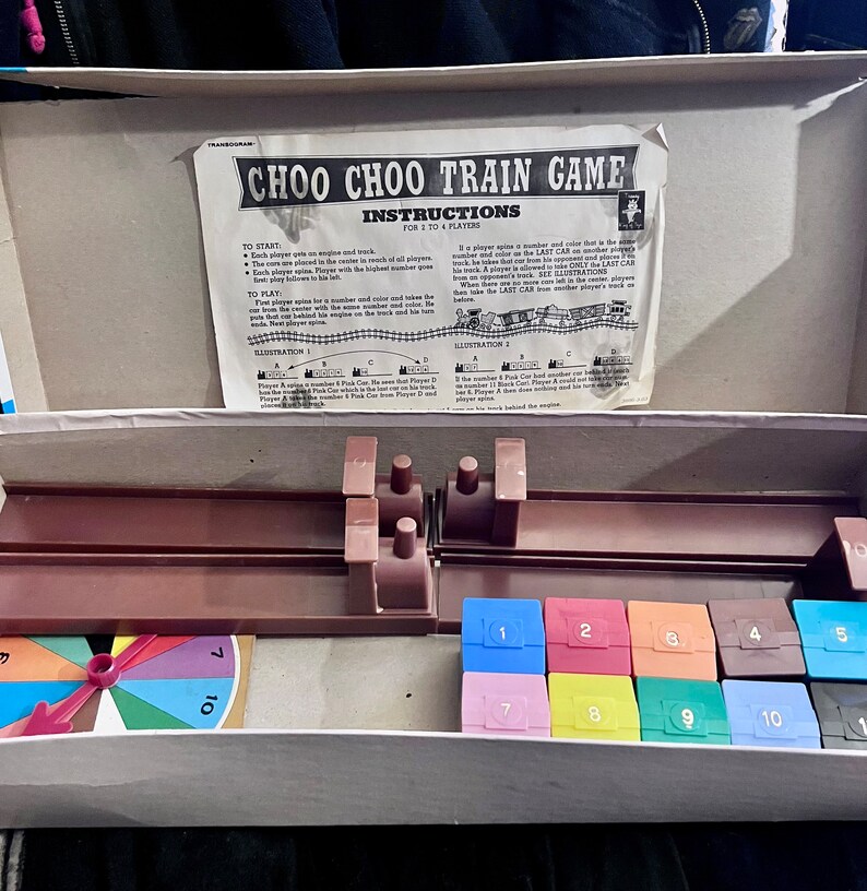 Vintage Rare Transogram Choo Choo the Number Color Train Game - Etsy