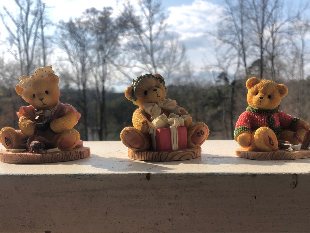 Three Vintage Enesco “cherished Teddies” 1998-1999 Retired Avon ...