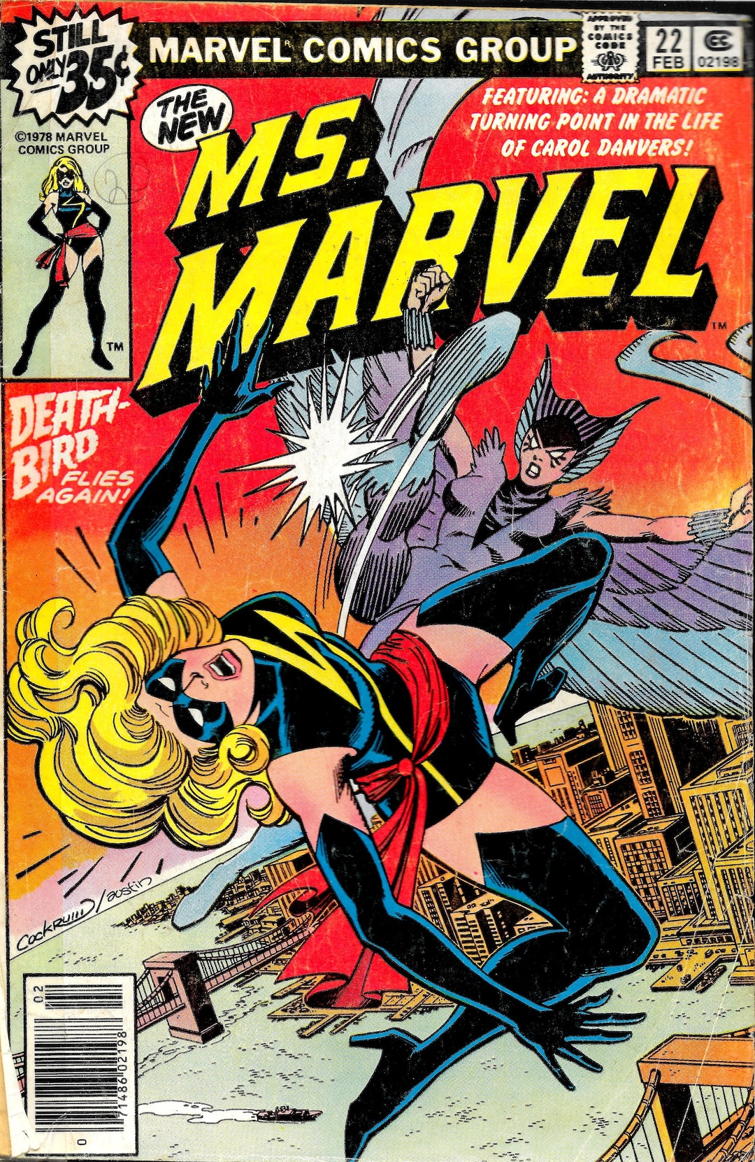 Ms. Marvel #22 Marvel, Store Date 1979, Cover Price, 0.35 Cents KISS Ad ...