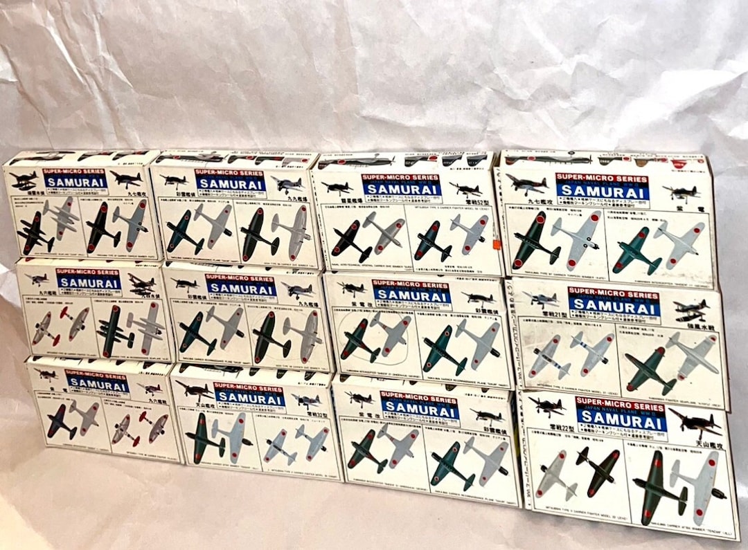 Rare 1/300 Scale Aircraft Model Kits. Vintage Samurai’s Super Micro ...