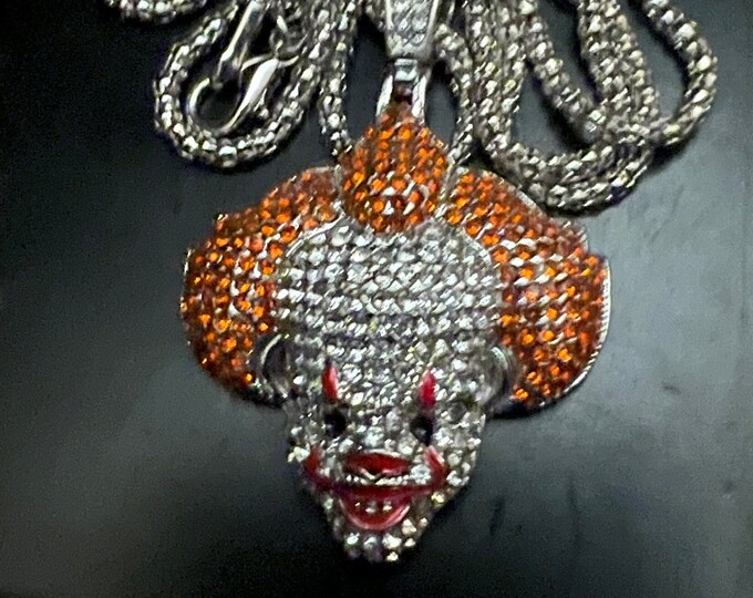 Vintage Pennywise the Clown Designer Shiny Silver Tone Costume Jewelry ...