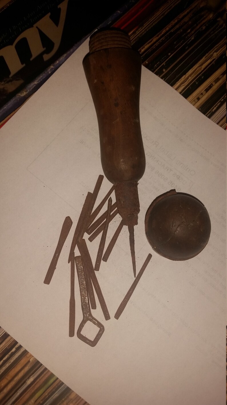 Antique Sewing Awl Kit W/ Storage and Several Needles in | Etsy