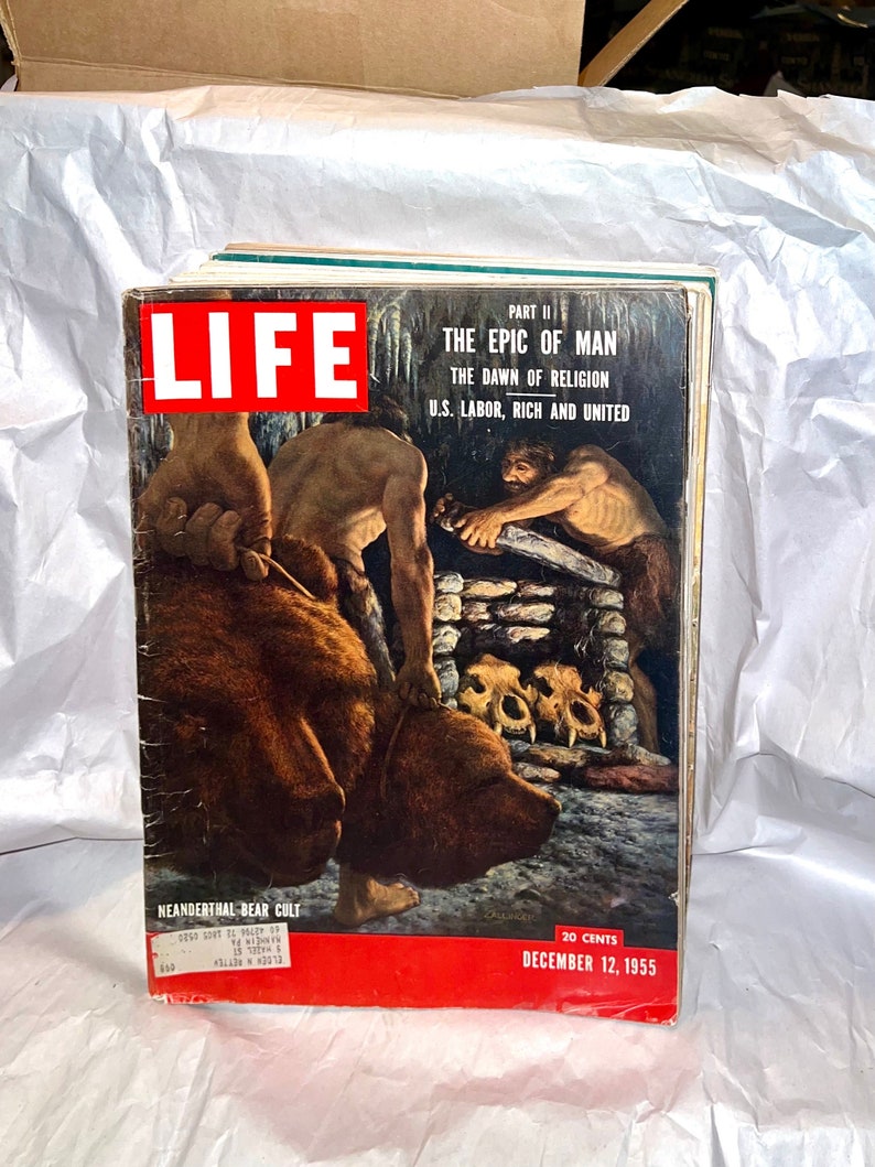 Life Magazine 1955. Part II the Epic of Man the Dawn of Religion ...