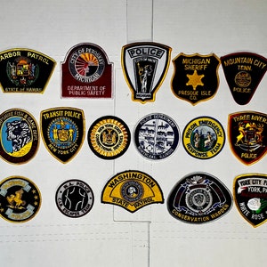 Law Enforcement Vintage Patches Gatlinburg TN, Pecos Texas, New York ...