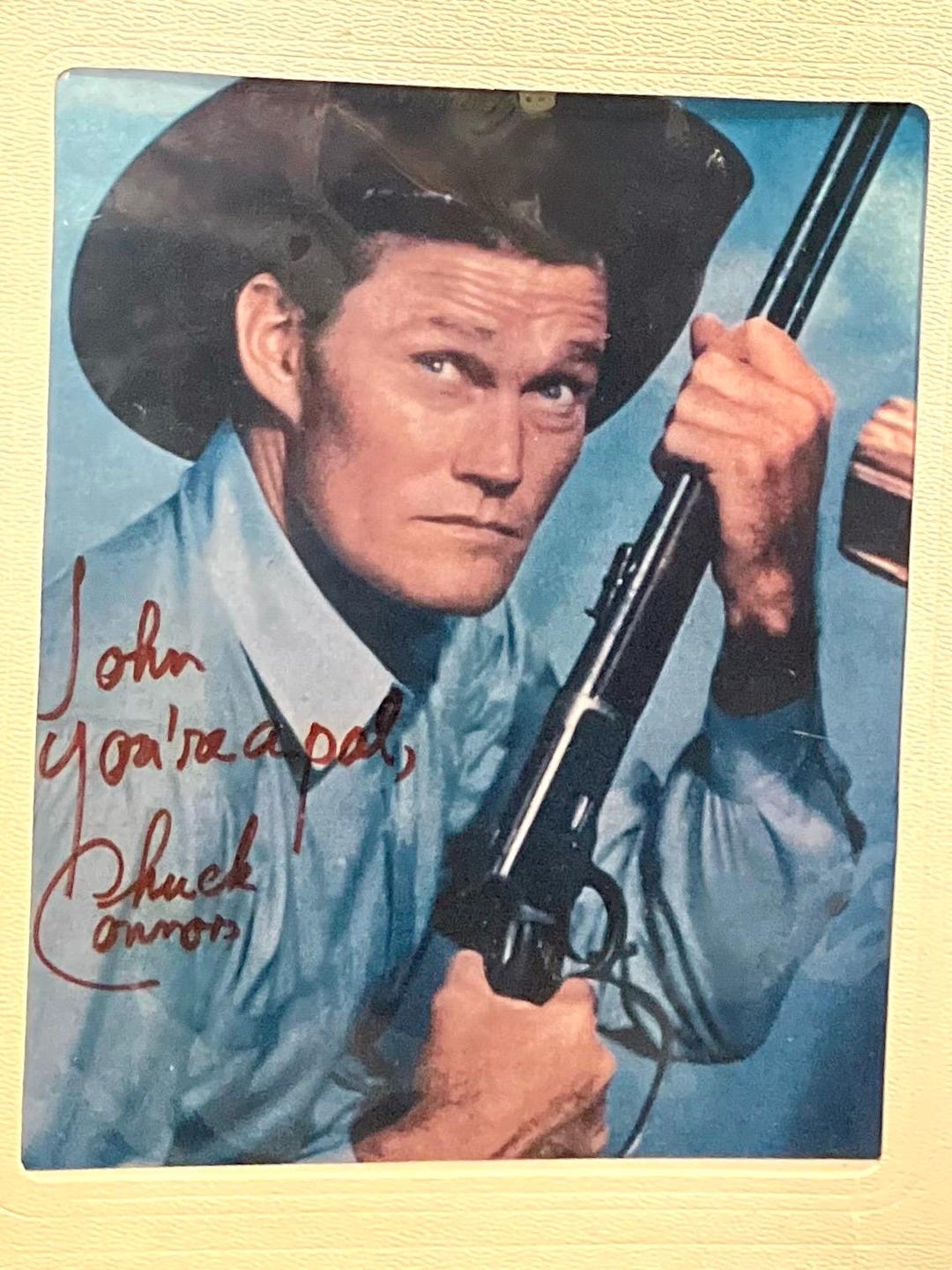 Chuck Connors Autograph! Star of the 1968 Hit Television Series the ...