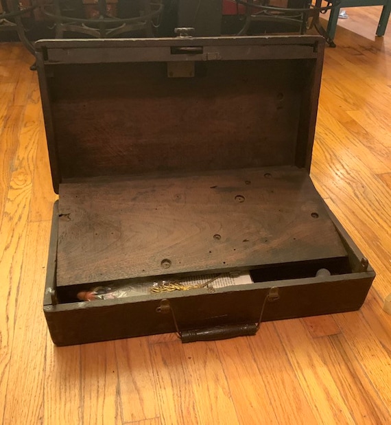 Antique Wooden Field Desk Civil War Era Vintage Steam Punk - Etsy