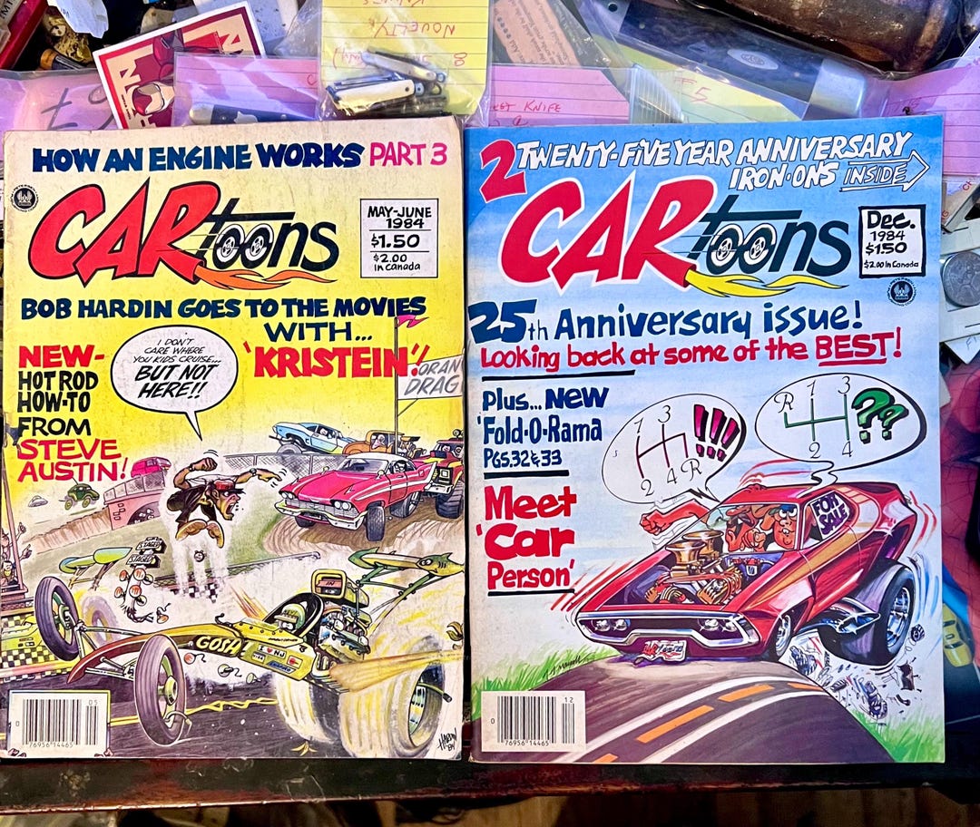 Vintage Cartoons Magazine 1984: Hot Rod Art, Humor, Iron-on Transfers ...