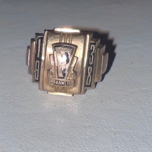 Vintage 1938 Class Ring. 10 Kt Gold. Vintage 1938 Class Ring. 10 Kt Gold Franklin High School ...