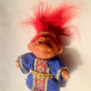 Vintage 2001 Troll King Azul Original Troll Company K1168. Red Headed ...
