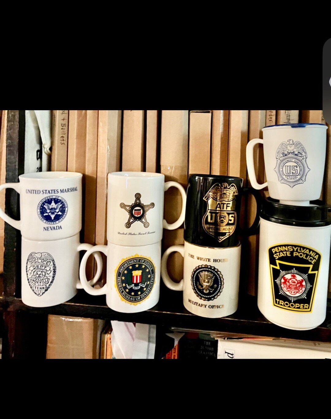 Vintage Law Enforcement Mugs Police, State Police, Federal Agencies and ...