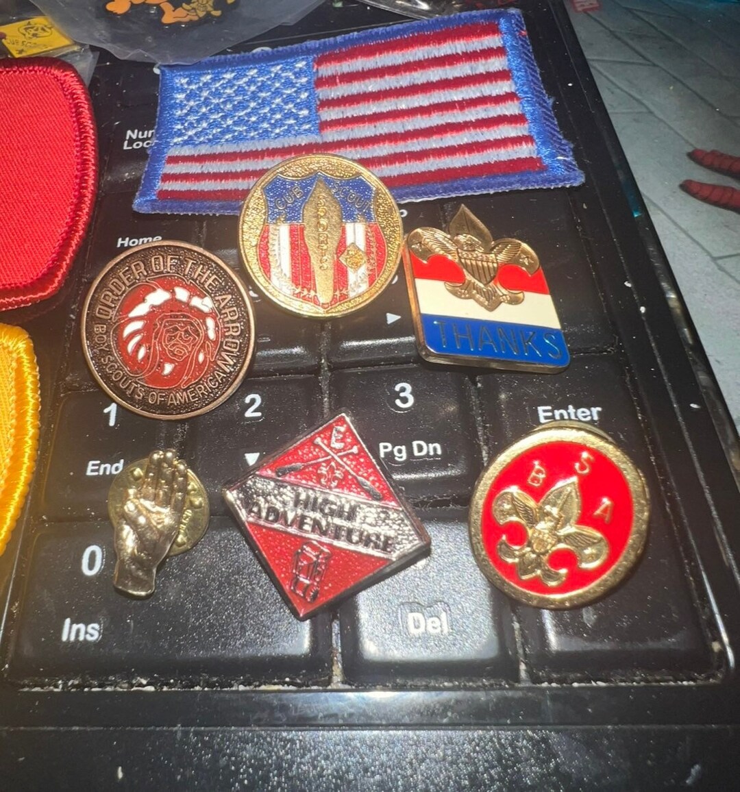 BSA Pins 6 Boy Scouts of America & Cub Scouts Pins. Order of the Arrow ...