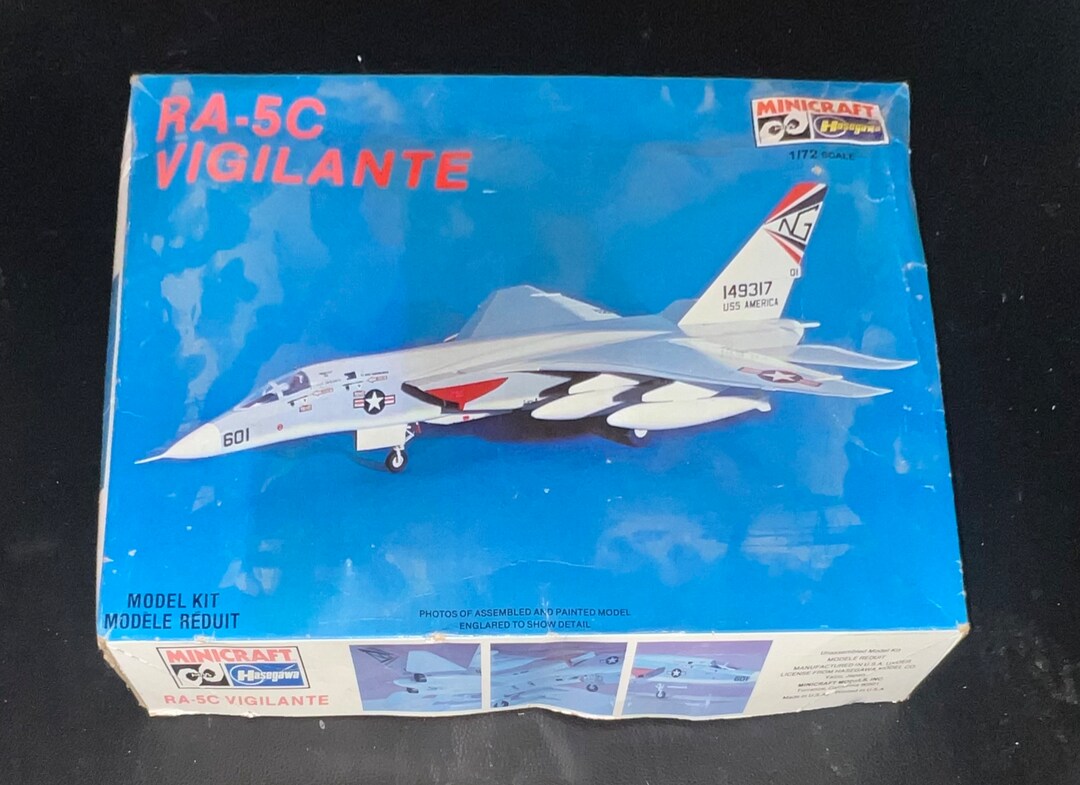 RA 5C Vigilante 1/72 Scale Vintage Minicraft Hasagawa Model Aircraft ...