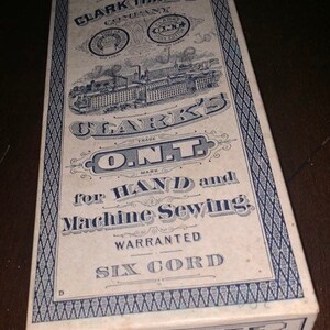 Antique Box With Vintage Ephemera Clark Thread for Hand and | Etsy