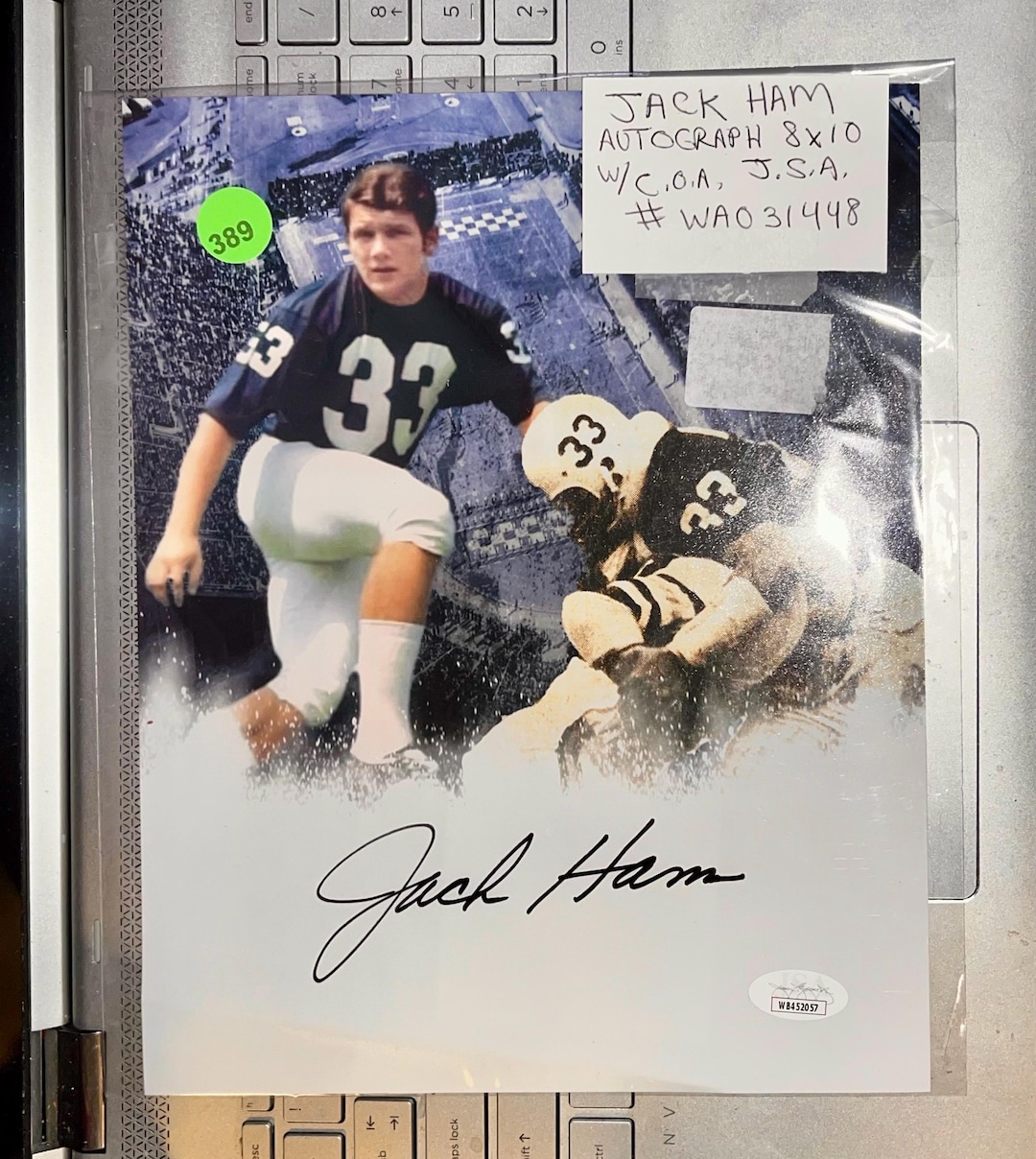 Jack Ham Pro and College Hall of Fame Linebacker Signed 8x10 Photograph ...