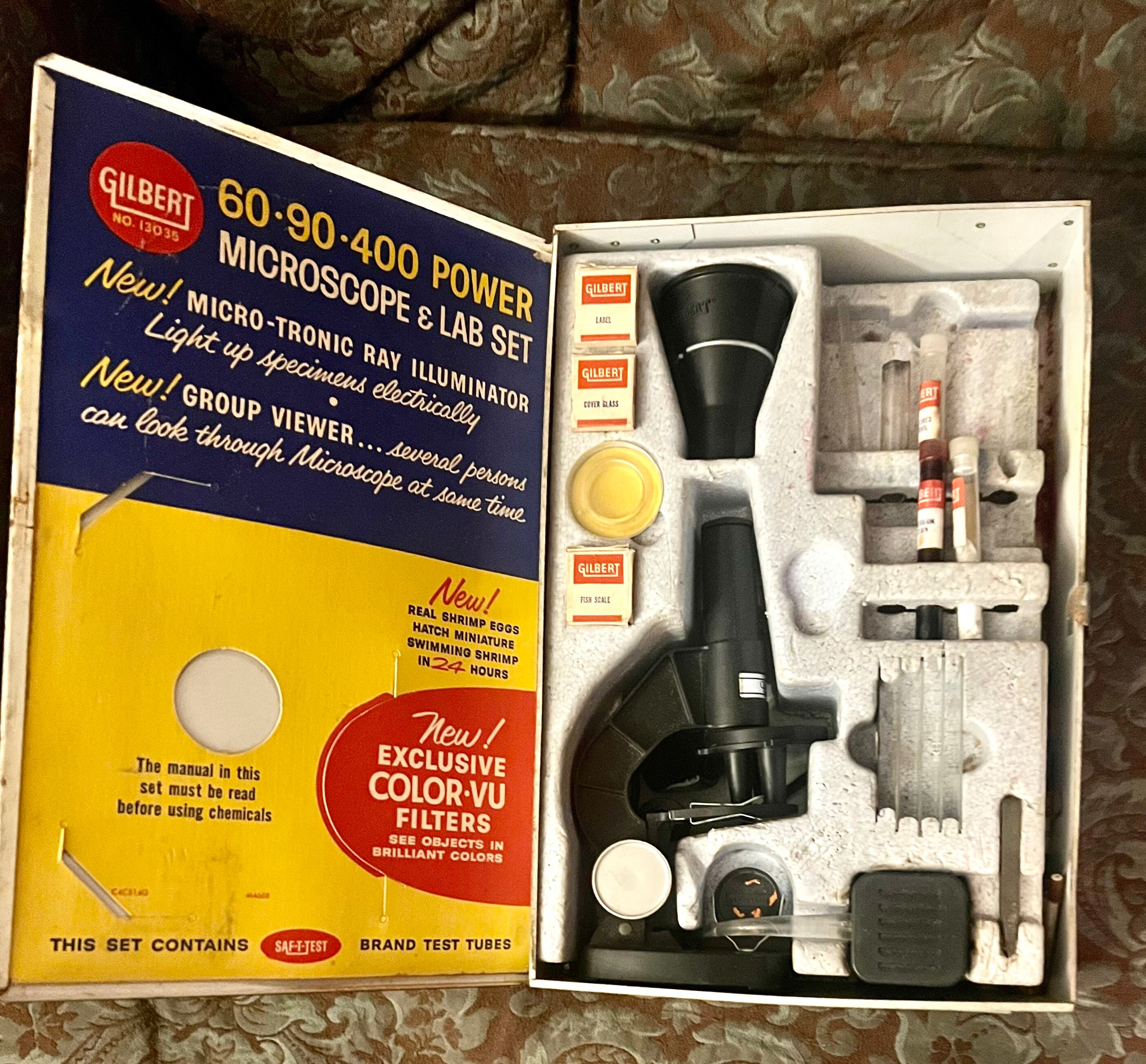 Vintage Gilbert Microscope and Lab Set. Metal Case Real - Etsy