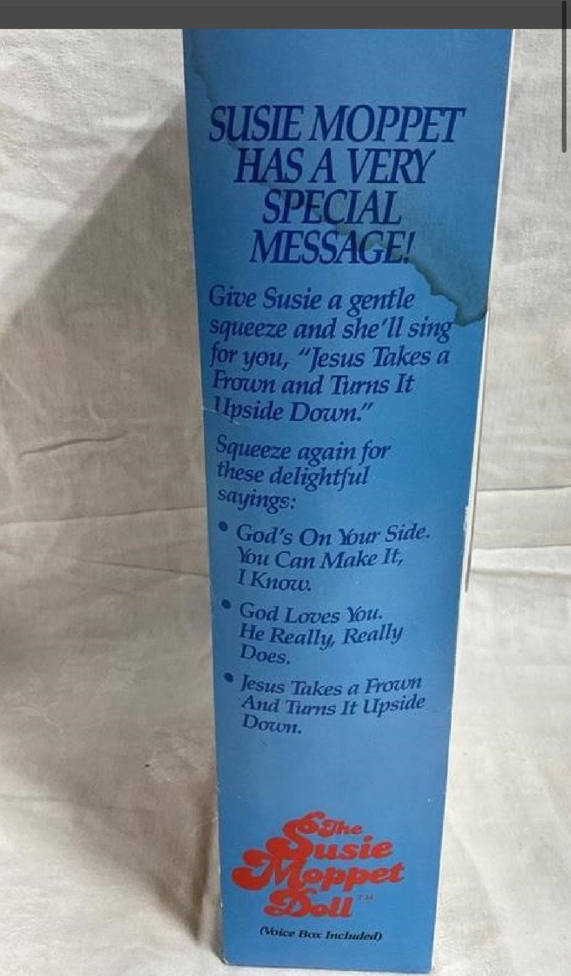 The Susie Moppet Doll. New in Box Vintage Jim and Tammy Baker Talking ...