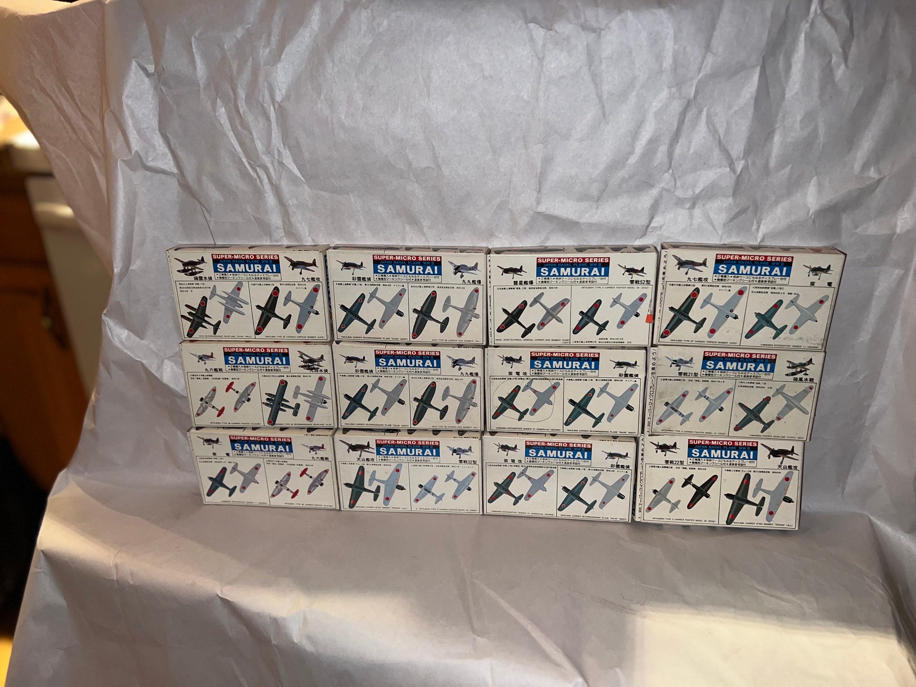 Rare 1/300 Scale Aircraft Model Kits. Vintage Samurai’s Super Micro ...