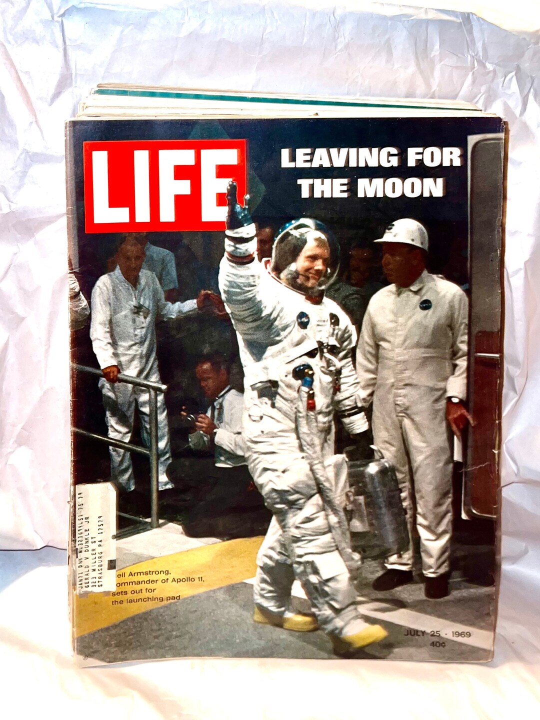 Life Magazine July 25 1969 Leaving for the Moon Neil Armstrong Comander ...