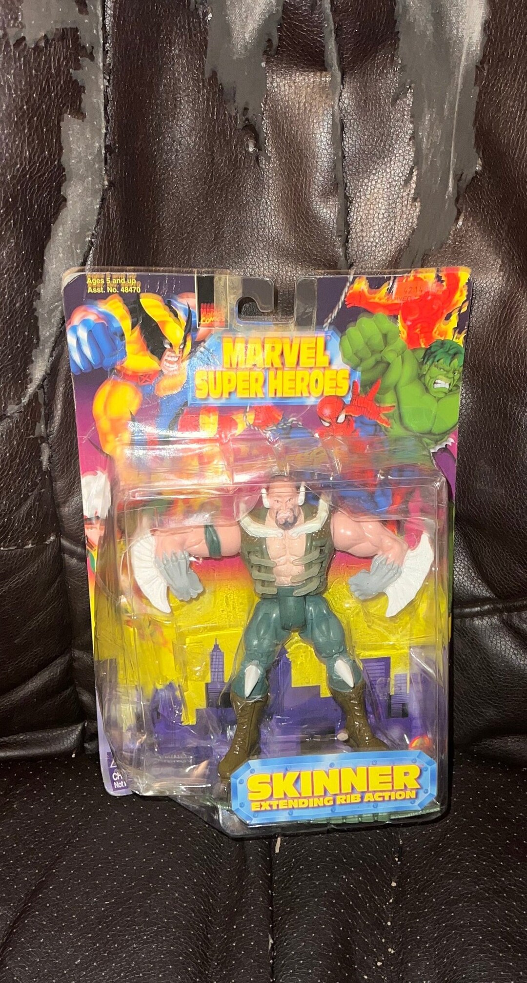 Marvel Super Heros Ghost Rider Skinner Vintage 1995 Action Figure With ...