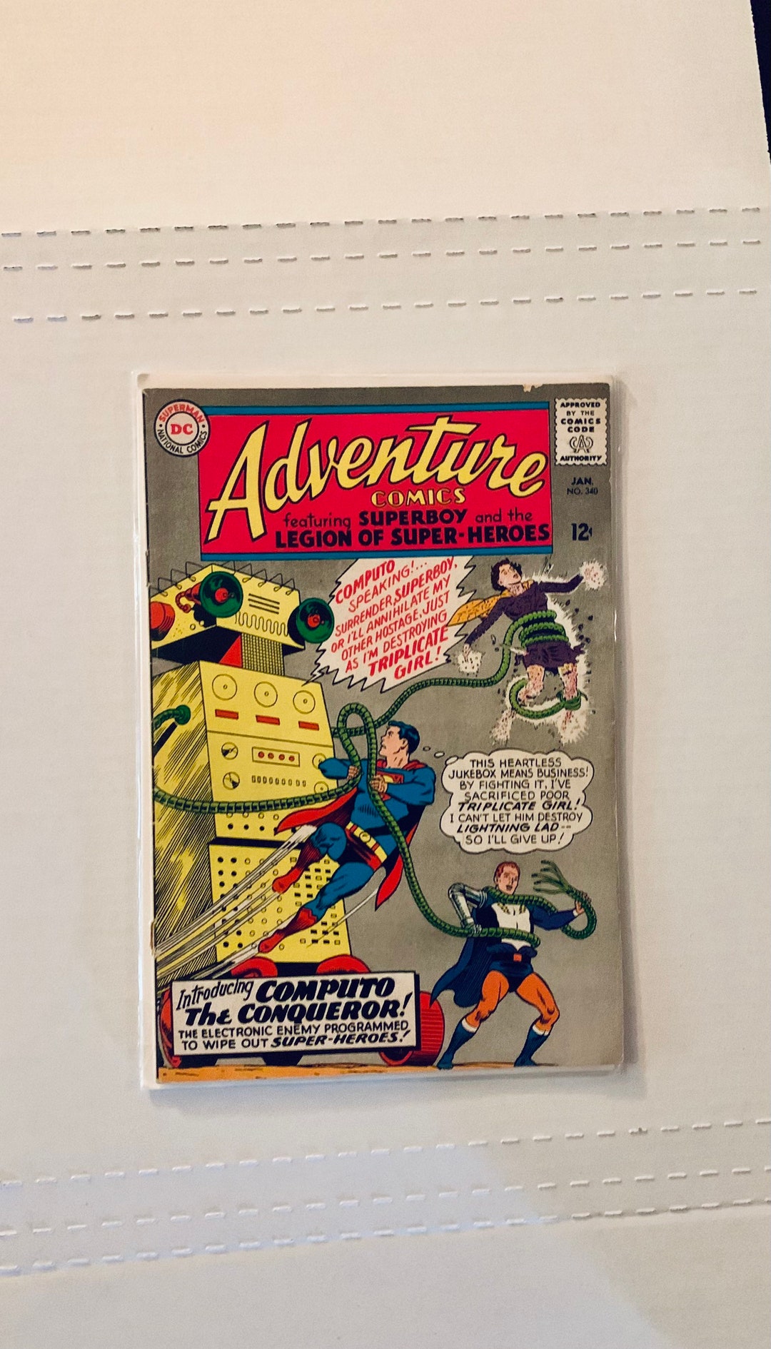 Superman Vintage 12 Cent 1966 Adventure Comics #340 1st Appearance of ...
