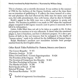 Listen Little Man by Wilhelm Reich. Written in 1946 in Answer to the ...
