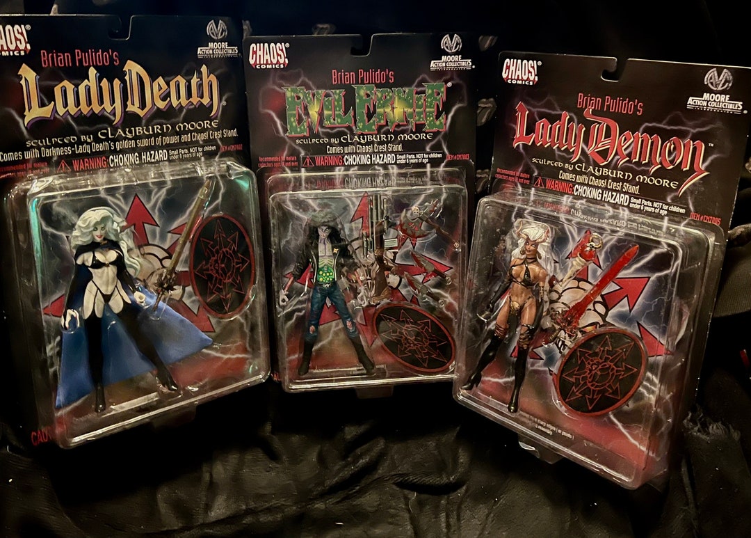Lady Death, Evil Ernie, Lady Demon Vintage 1997 Action Figures Original ...