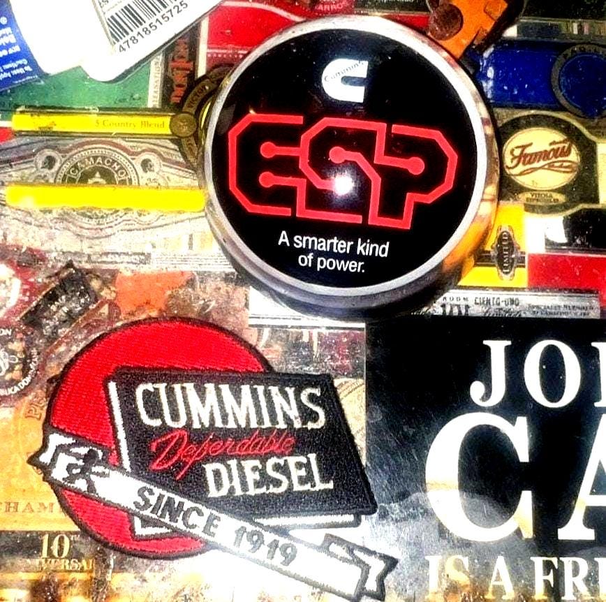 Vintage Cummins Diesel Rare Uniform Patch, ESP Paperweight, Pins ...