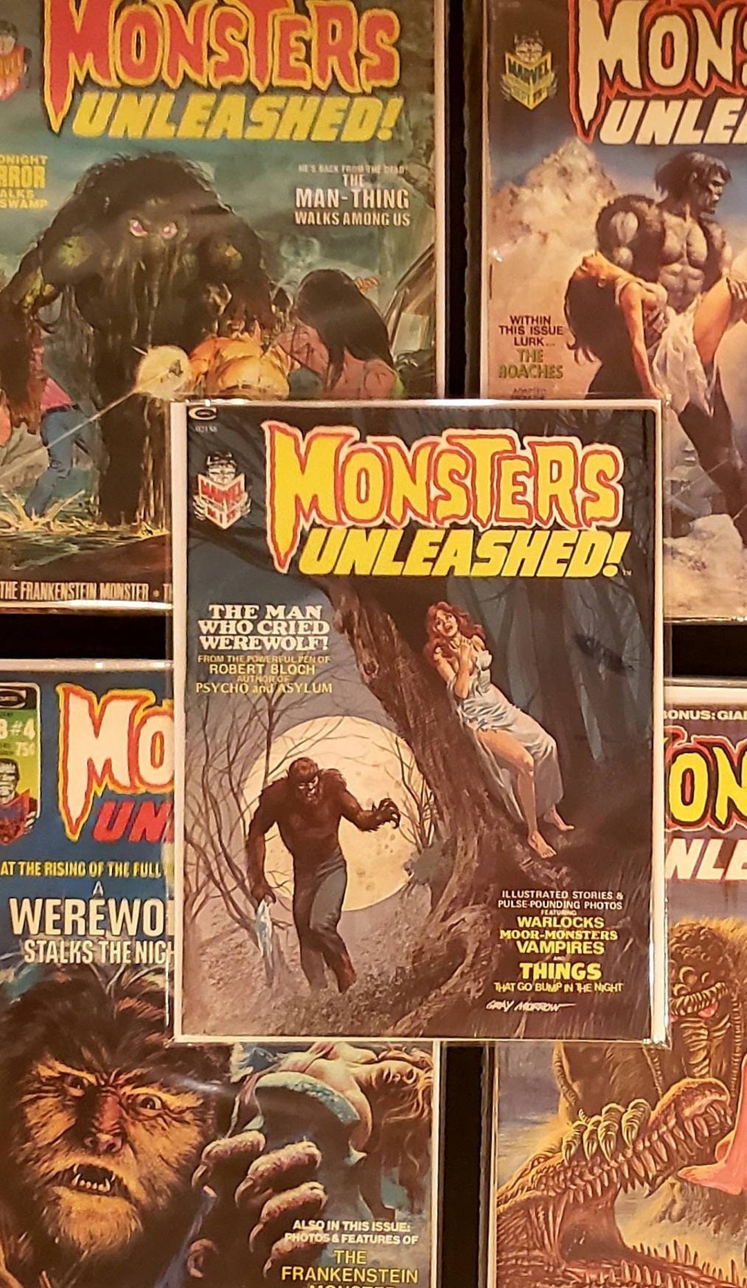 Monsters Unleashed 1,2,4,5 Vintage 1973 Horror Adult Magazine Size ...