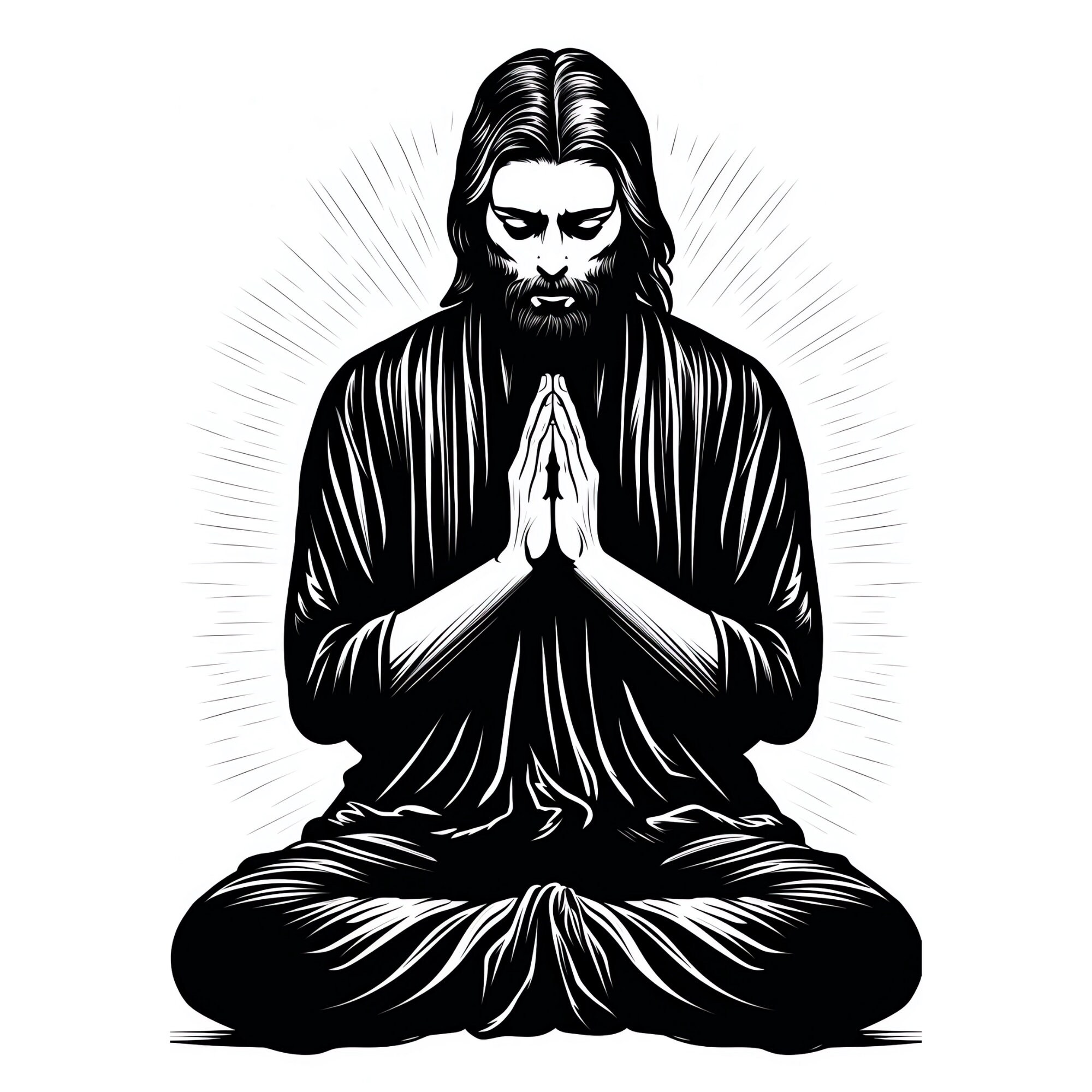 21 Prayers Praying Pray Linocut Woodcut Tracing Designs A4 A5 A6 & US ...