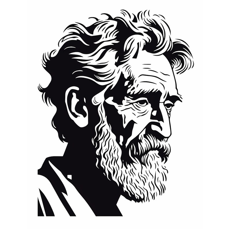 12 Human Face Linocut Woodcut Tracing Designs - A4 A5 Letter Sizes ...