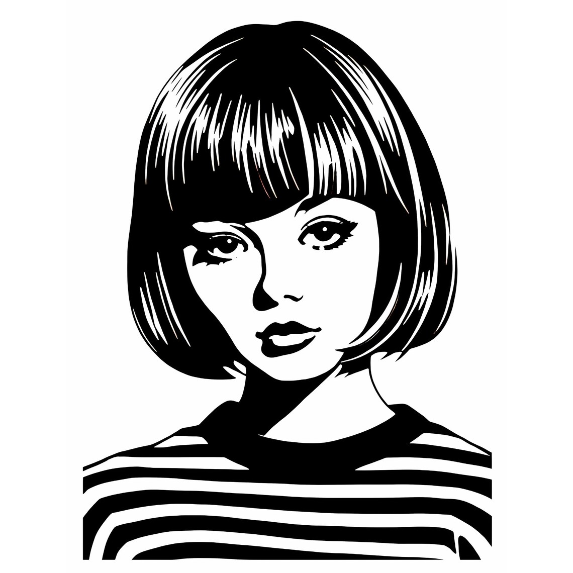 12 Human Face Linocut Woodcut Tracing Designs - A4 A5 Letter Sizes ...