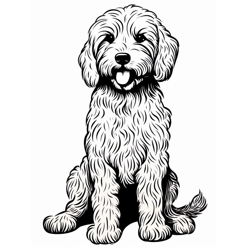 21 Doodle Dogs Linocut Woodcut Tracing Template Designs - A4 A5 A6 & US ...