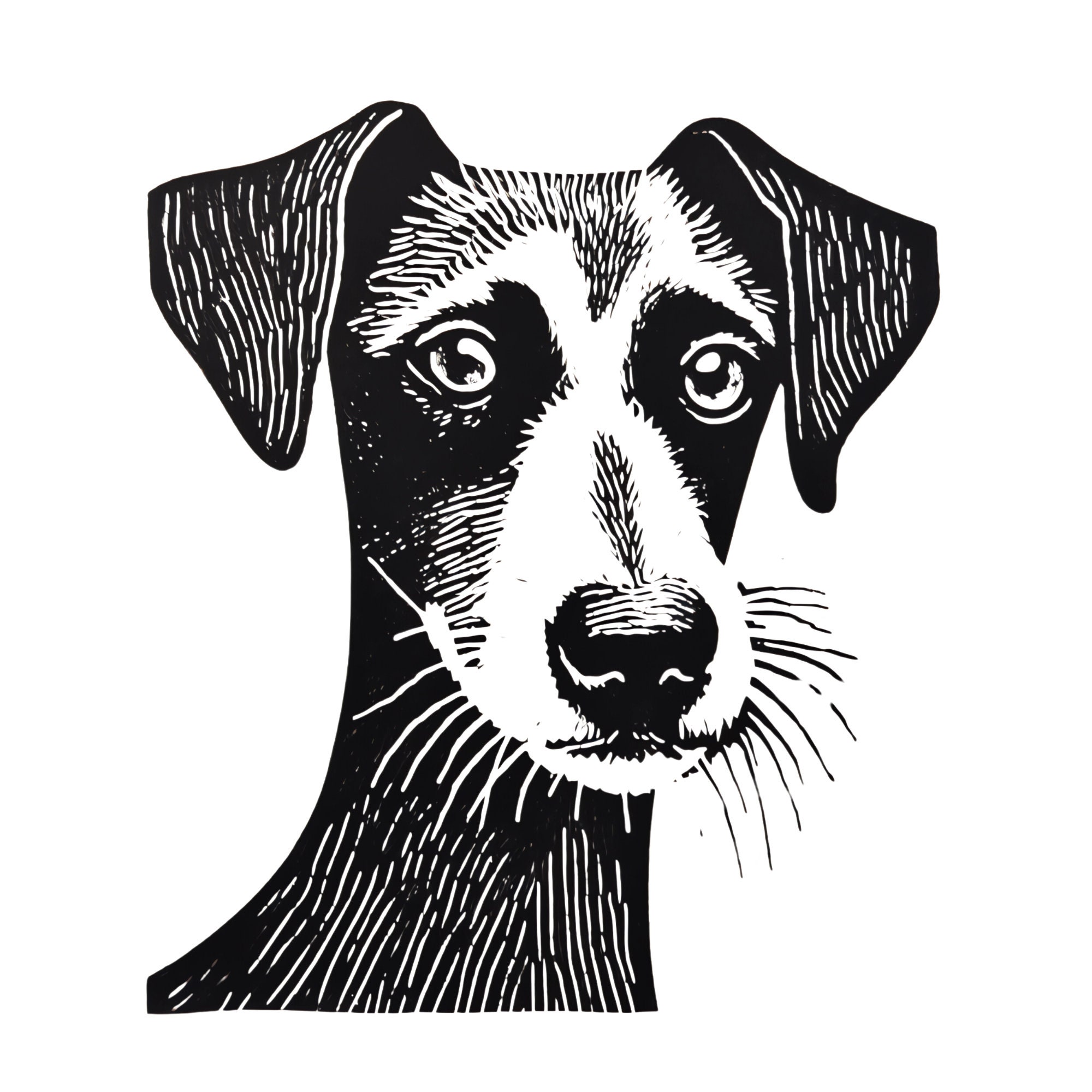 12 Abstract Funny Dogs Linocut Woodcut Tracing Designs A4 A5 Letter ...