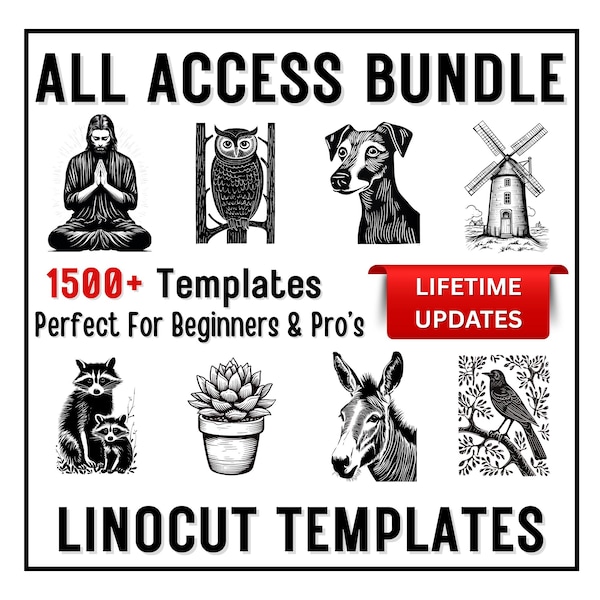 Lino Cut Templates - Etsy UK