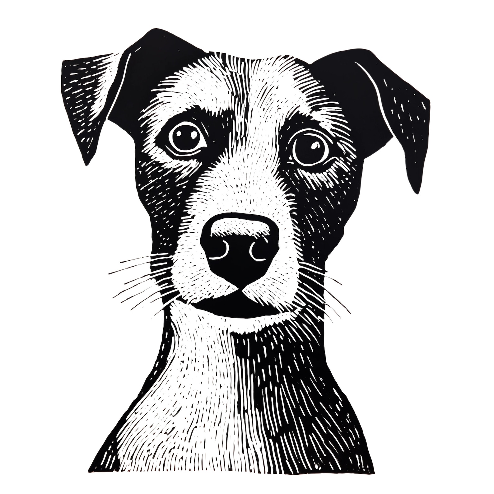 12 Abstract Funny Dogs Linocut Woodcut Tracing Designs A4 A5 Letter ...