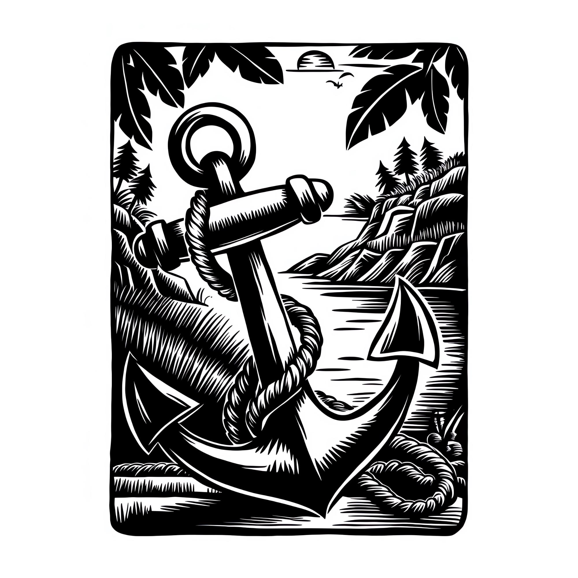 21 Ocean & Beach Linocut Templates | Seascape Coastal Designs ...