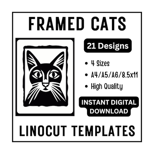 Linocut Design Transfers - Etsy