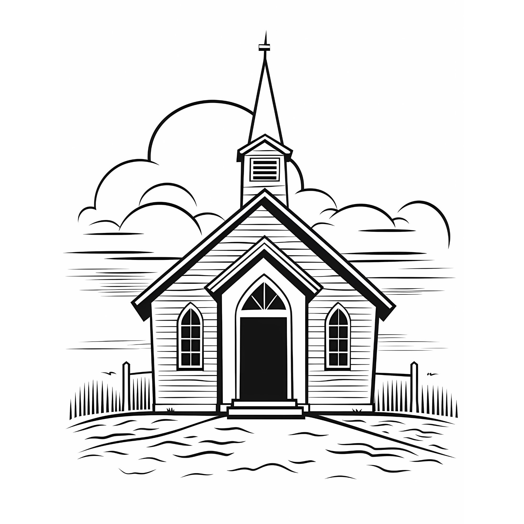 12 Buildings Linocut Woodcut Tracing Designs Cottage, Windmill, Church ...