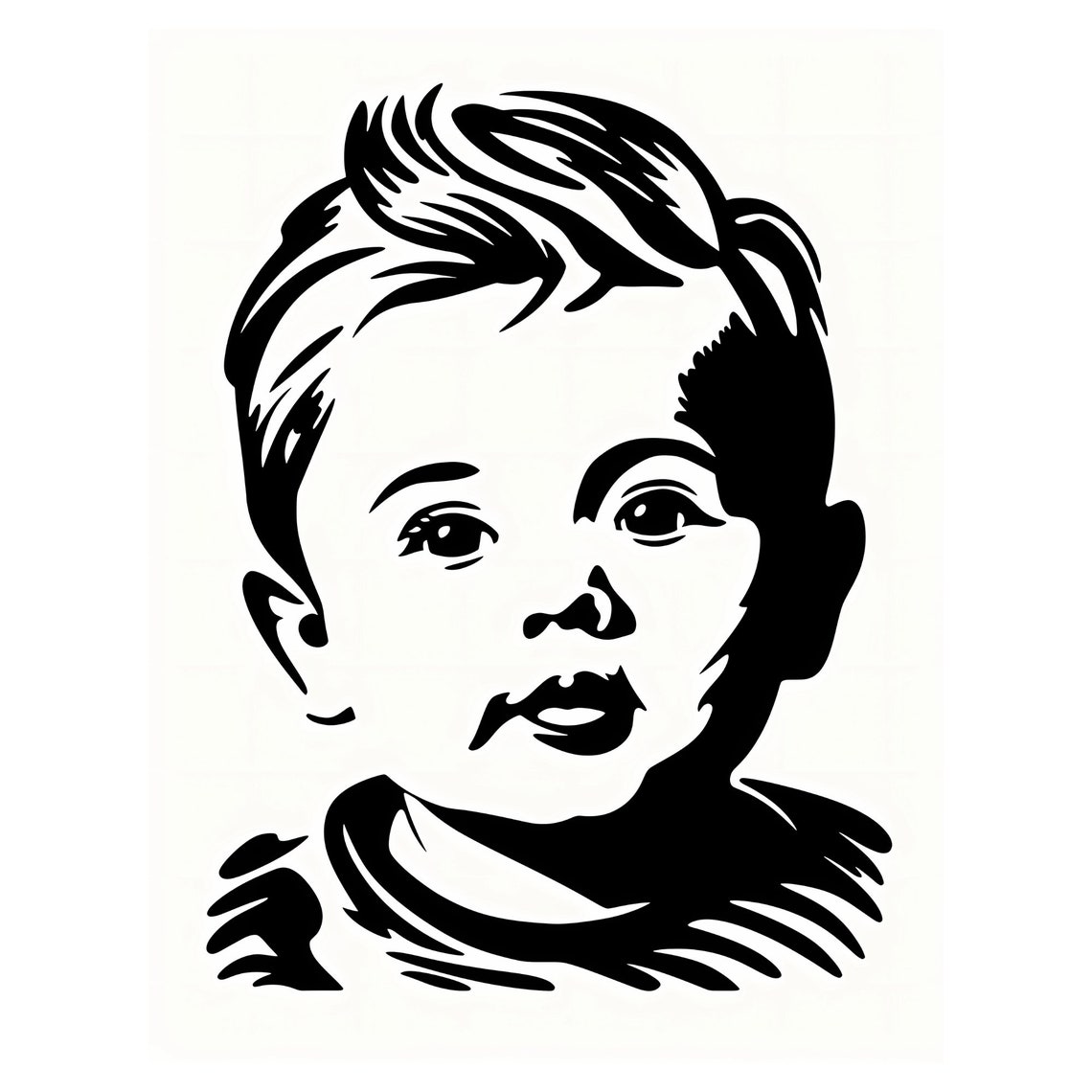 12 Human Face Linocut Woodcut Tracing Designs - A4 A5 Letter Sizes ...