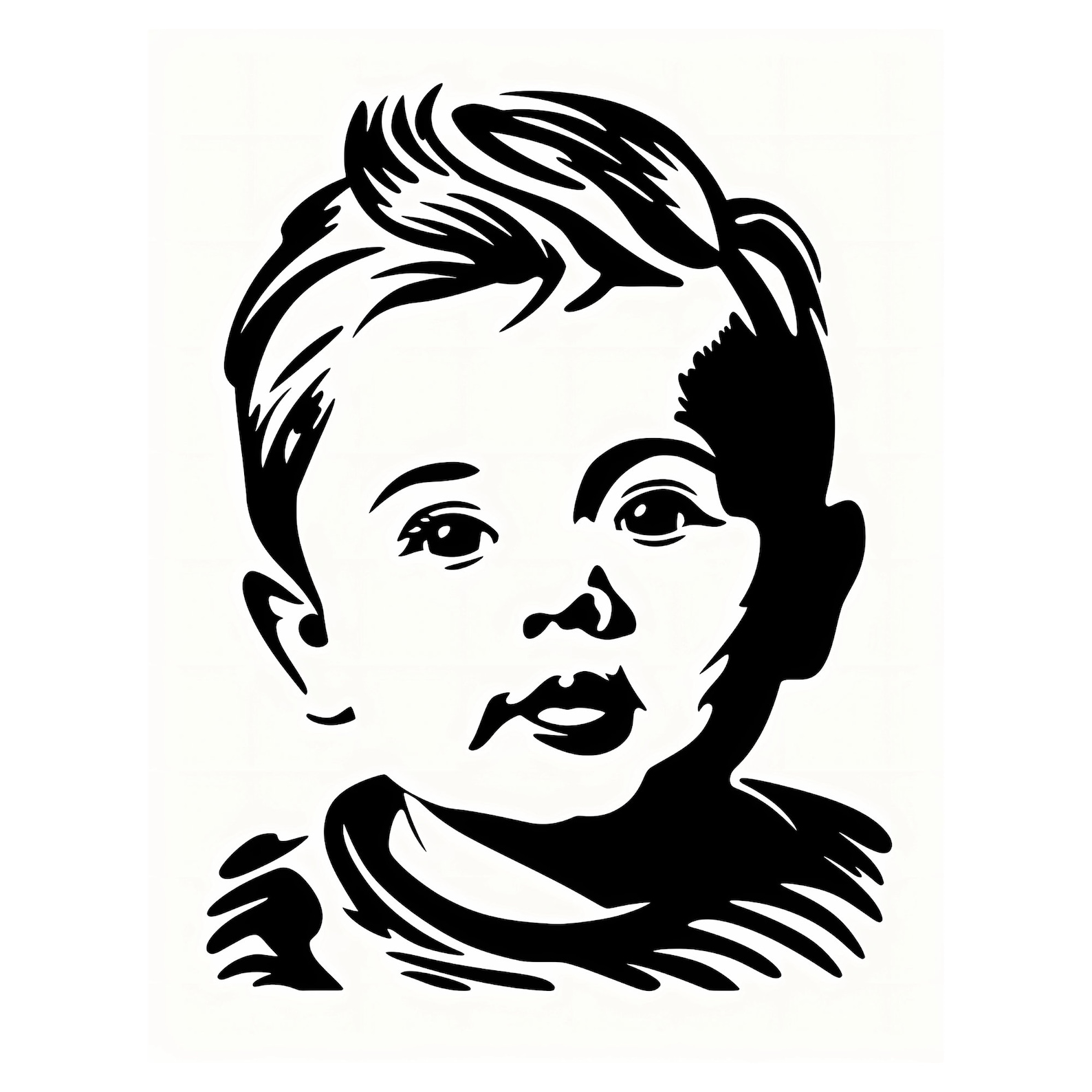 12 Human Face Linocut Woodcut Tracing Designs - A4 A5 Letter Sizes ...