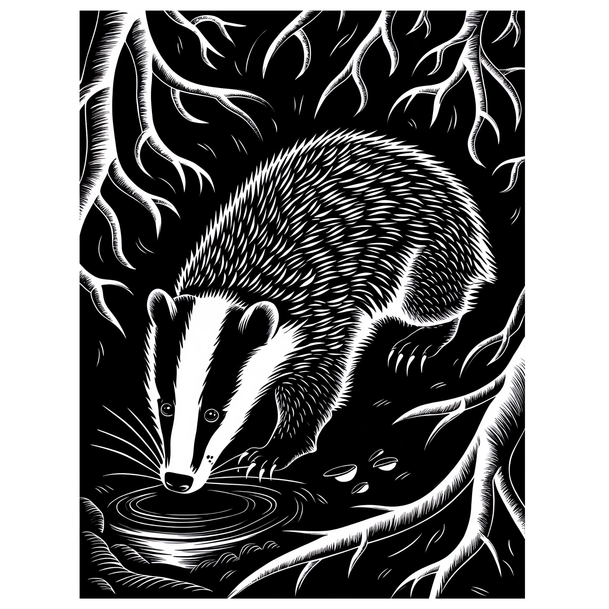 21 Woodland Wildlife Linocut Templates | Forest Animals Printable Art ...