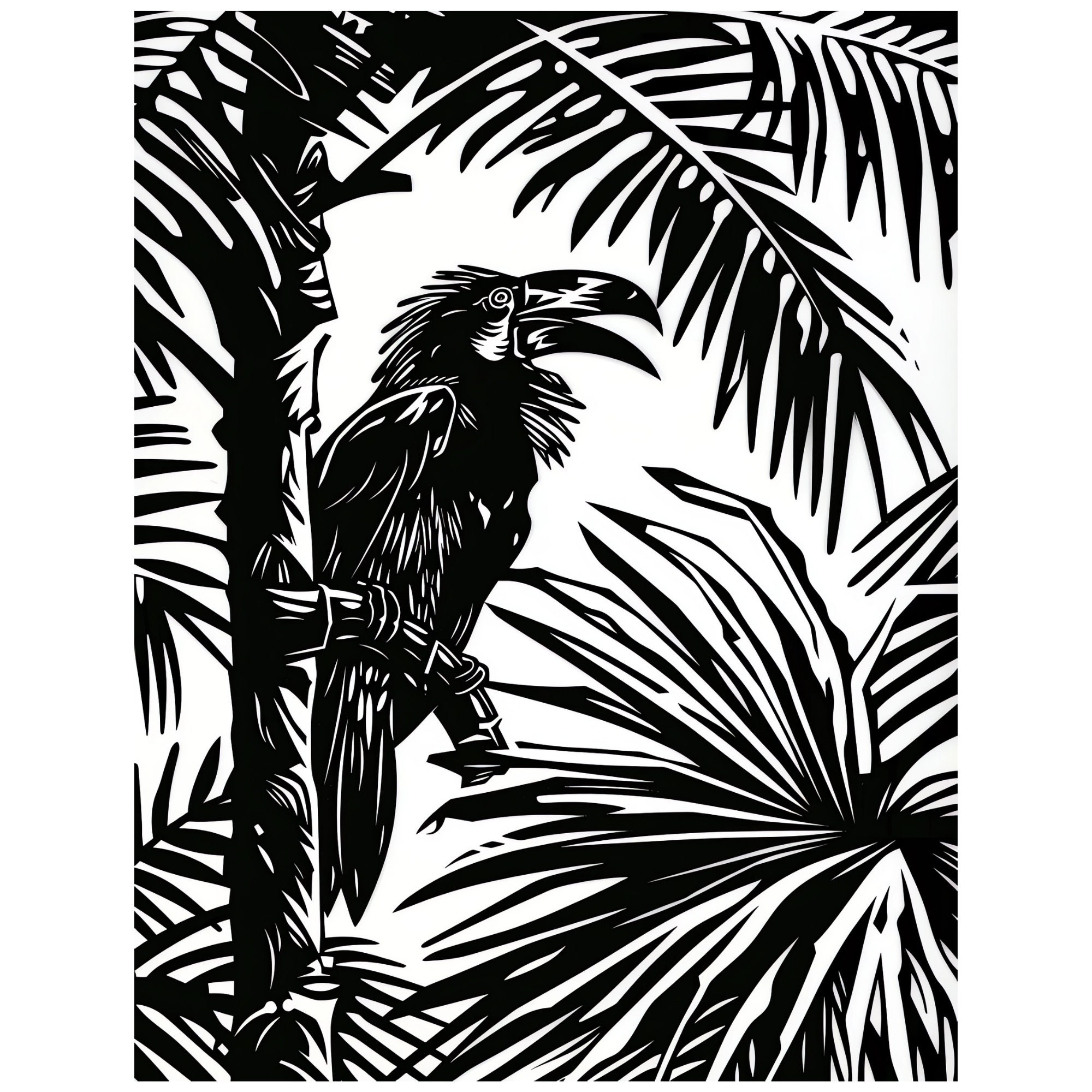 12 Safari Wild Animals Linocut Woodcut Tracing Designs A4 A5 A6 & US ...