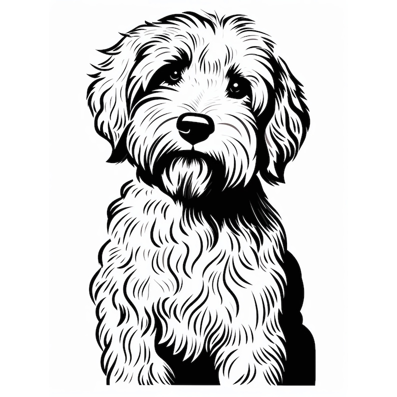 21 Doodle Dogs Linocut Woodcut Tracing Template Designs - A4 A5 A6 & US ...