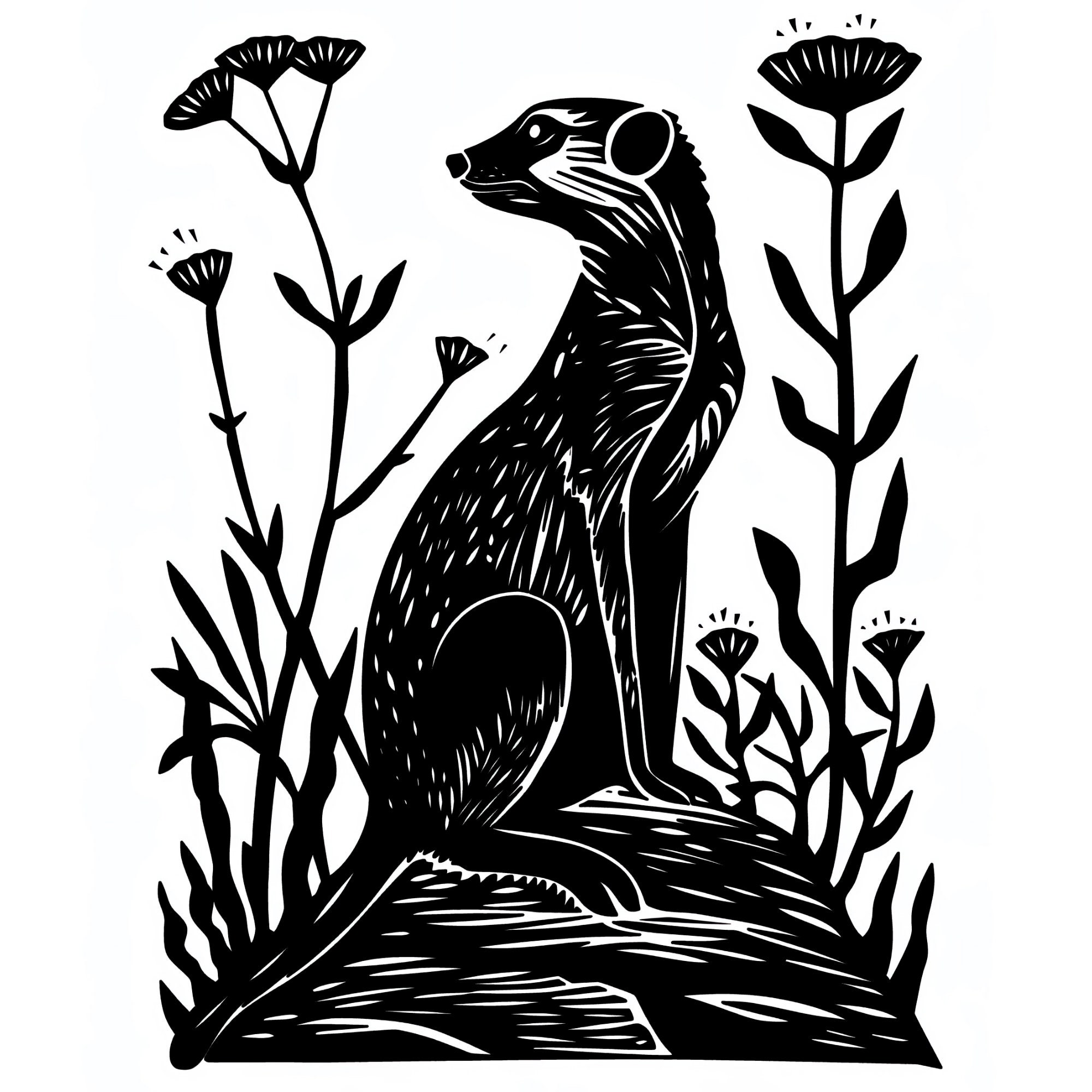 12 Safari Wild Animals Linocut Woodcut Tracing Designs A4 A5 A6 & US ...