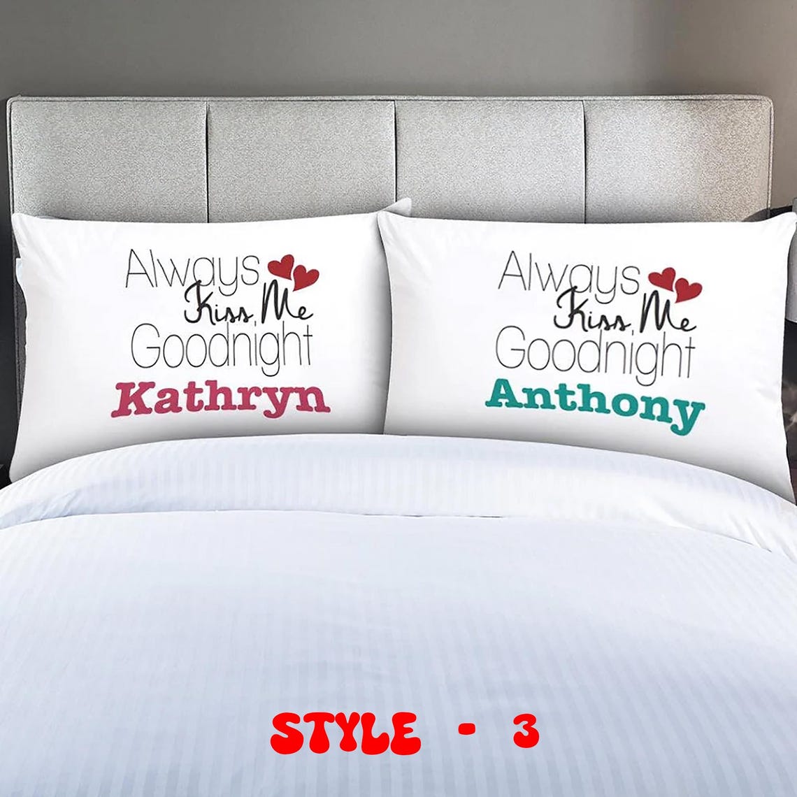 Personalized Couples Mr.&mrs. Pillowcase Set Custom His/hers ...