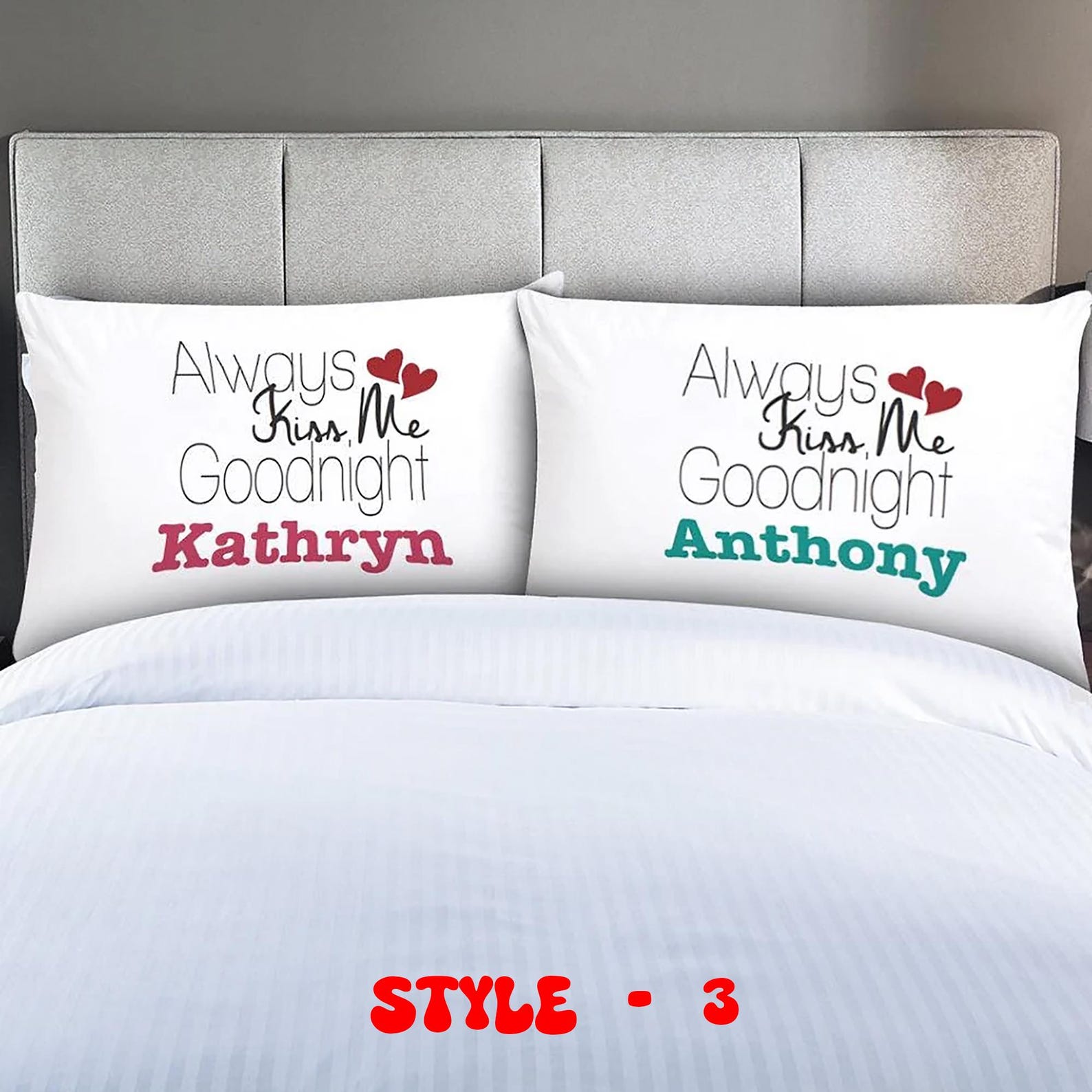 Personalized Couples Mr.&mrs. Pillowcase Set Custom His/hers ...
