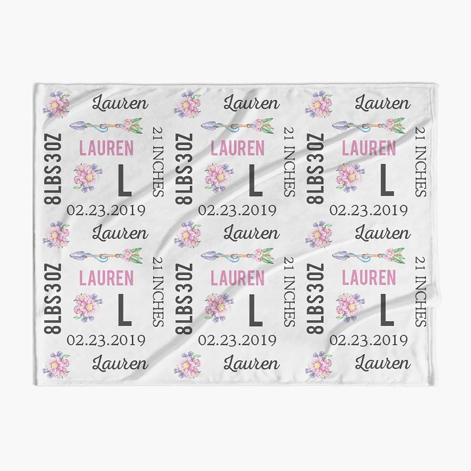 Design Custom Name Blanket | Fleece Photo Collage Blanket, Name, Last ...